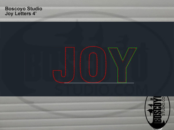 Joy Letters 4' | Premium Quality Coro Props and Decor - Boscoyo Studio