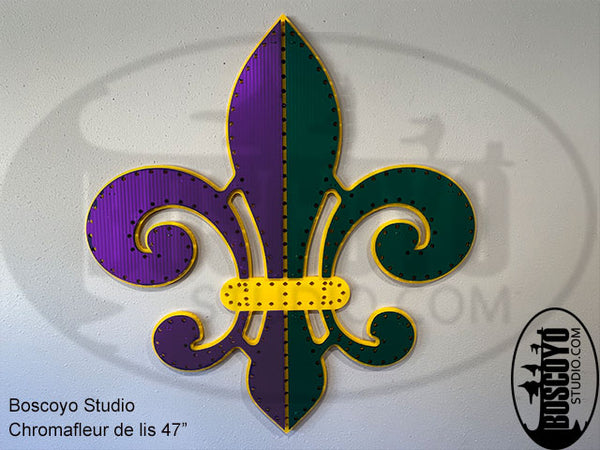 Mardi Gras ChromaFleur-de-lis 47in Outline Layered | Premium Quality ...